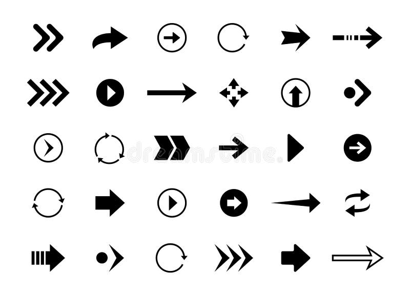 Navigation Arrows. Black Interface Back and Forward Symbols for Web and ...