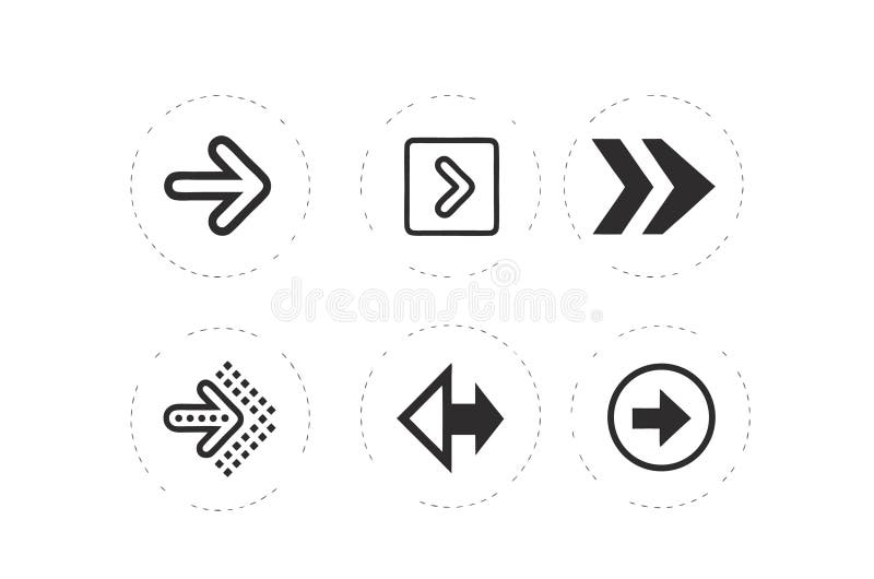 Navigation Arrows Vector Set in Interface Style Back, Forward, Refresh ...