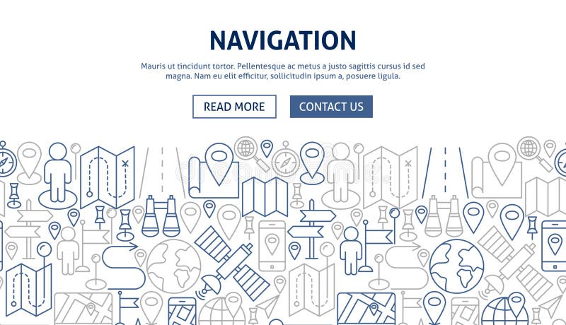 Navigation Banner Design stock vector. Illustration of business - 225742573