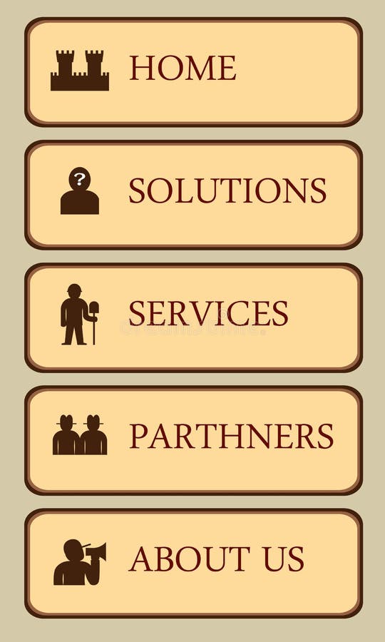 Navigation bar with icons stock vector. Illustration of icons - 32513521