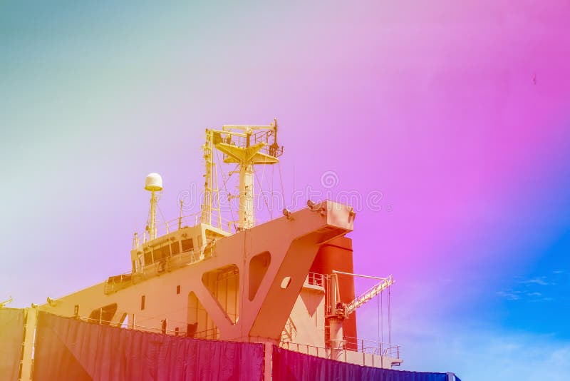 Navigation Bridge Deck with Communication Antenna Stock Photo - Image ...