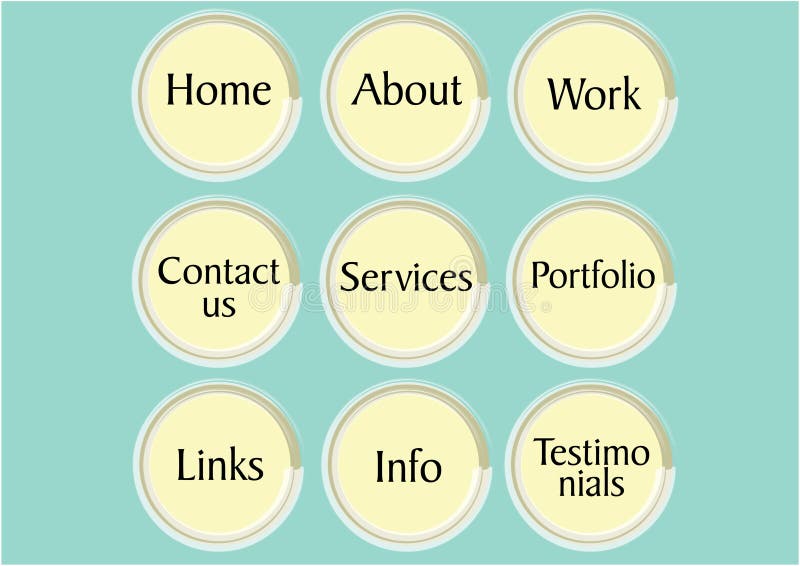 Navigation buttons for web stock vector. Illustration of design - 22520553