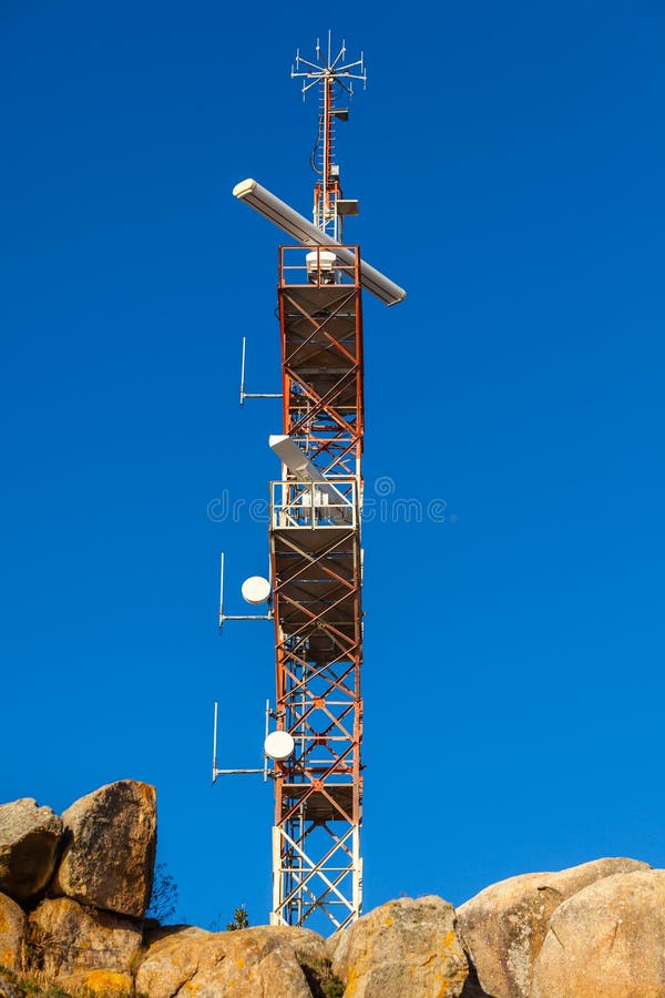 Navigation Communication Tower Stock Photo - Image of connection, tower ...