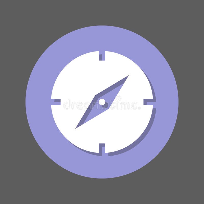 Navigation, Compass Flat Icon. Round Colorful Button, Circular Vector ...