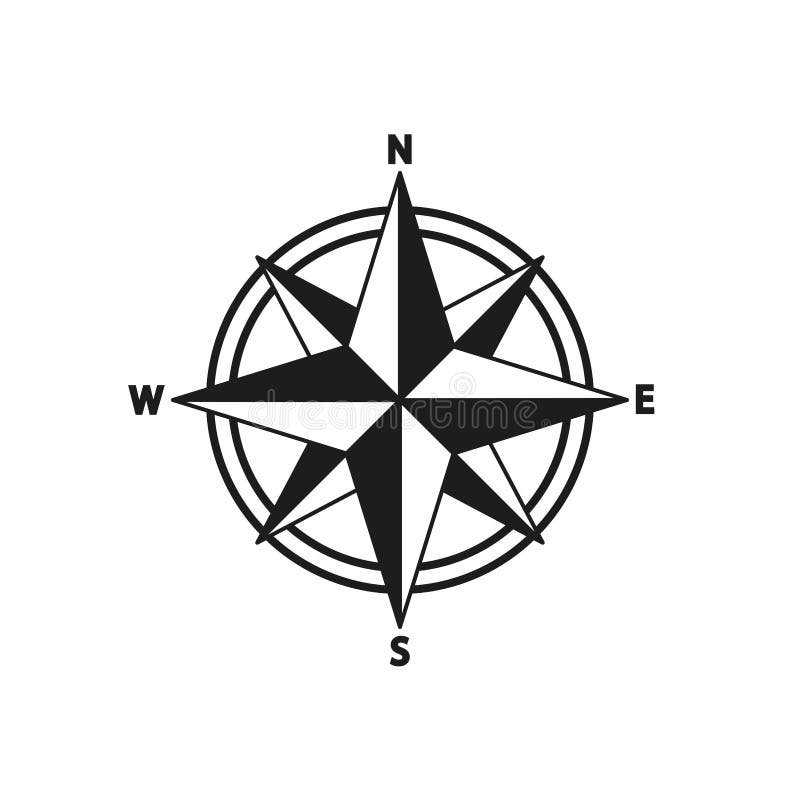 Navigation Compass Icon. Simple Vector Illustration Stock Vector ...