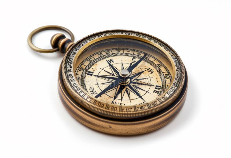 Navigation Compass Object Isolated from White Background Stock ...