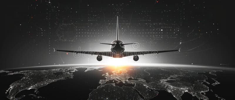 Navigation Concept for Aviation. Compass Stock Illustration ...