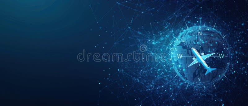 Navigation Concept for Aviation. Compass Stock Illustration ...