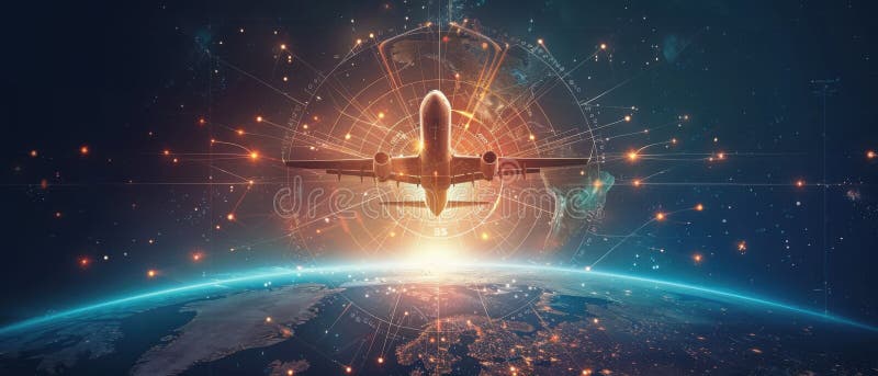 Navigation Concept for Aviation. Compass Stock Illustration ...