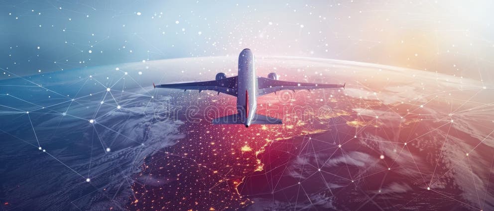 Navigation Concept for Aviation. Compass Stock Illustration ...