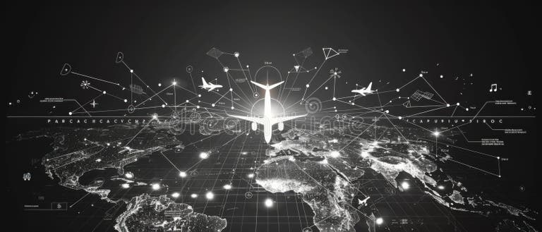 Navigation Concept for Aviation. Compass Stock Illustration ...