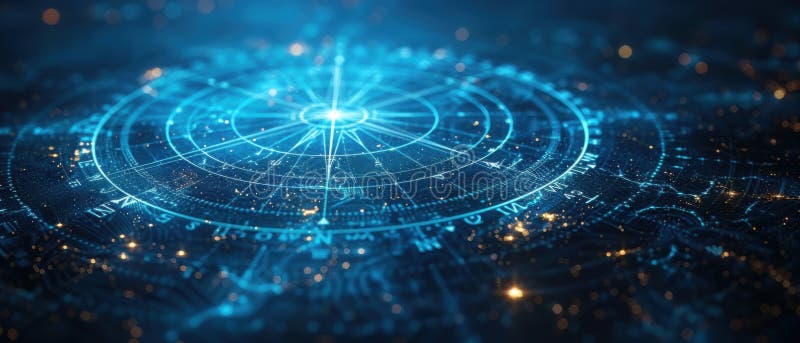 Navigation Concept for Aviation. Compass Stock Illustration ...