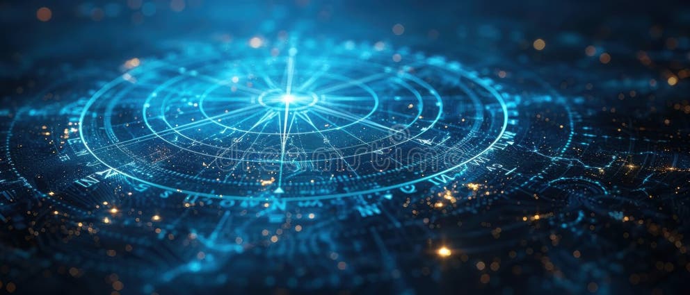 Navigation Concept for Aviation. Compass Stock Illustration ...