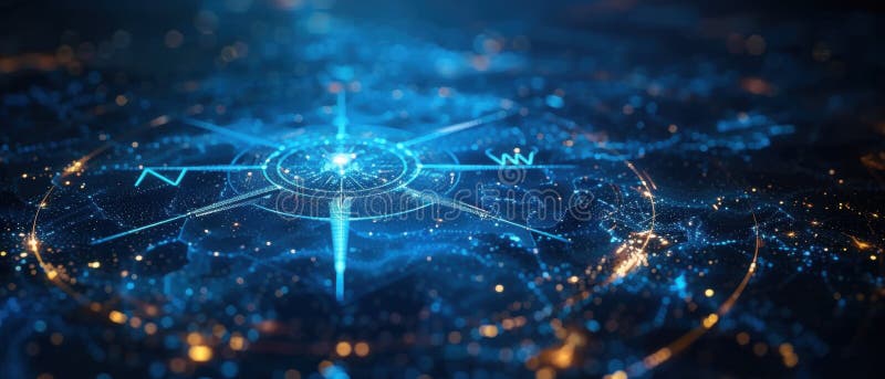 Navigation Concept for Aviation. Compass Stock Illustration ...