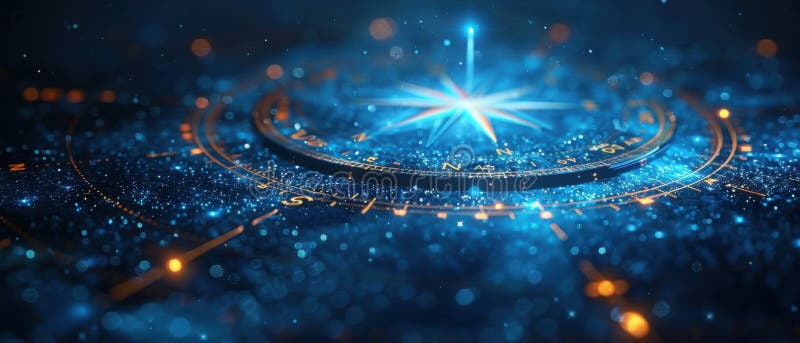 Navigation Concept for Aviation. Compass Stock Illustration ...