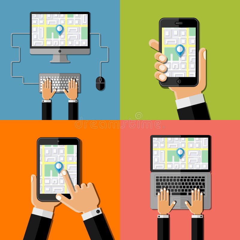 Navigation concept stock vector. Illustration of internet - 75419788