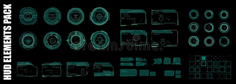 Navigation Elements for Game User Interface HUD. Dialog Boxes ...