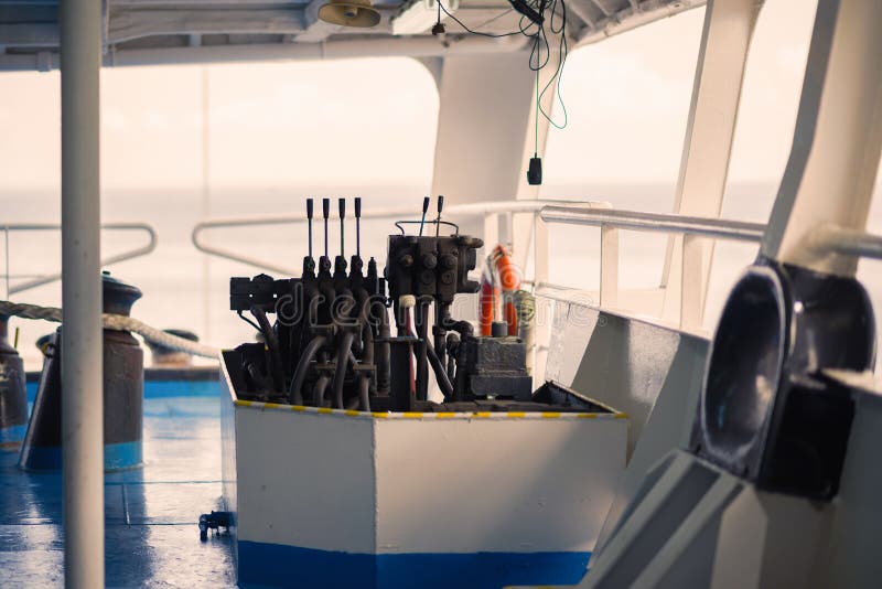 Navigation Deck Inside Captain`s Cabin Stock Image - Image of seaview ...