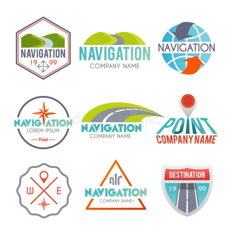 Navigation Label Set Vector Design Illustration Stock Vector ...