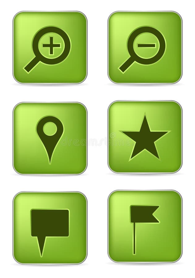 Web Navigation Buttons Green Stock Vector - Illustration of design ...