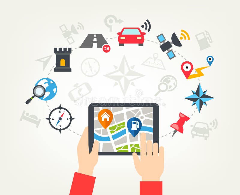 Navigation Icons stock vector. Illustration of bankomat - 48908600