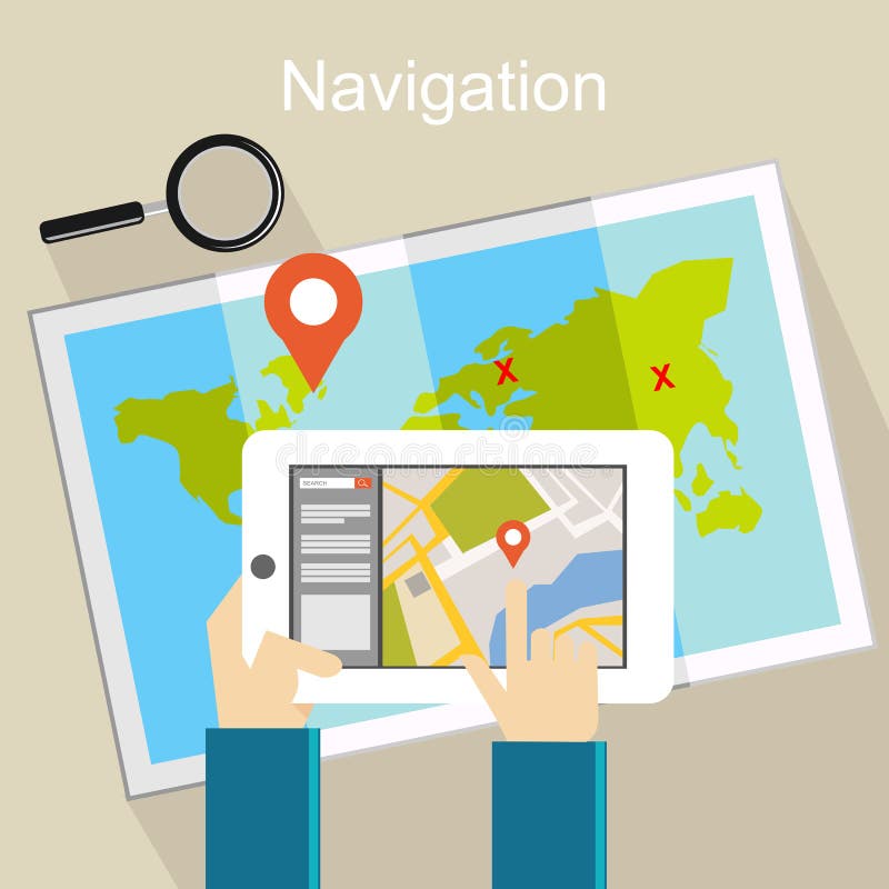 Find a Place Concept Illustration Flat Design. Search Place Concept ...