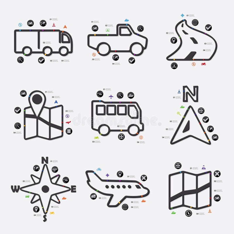 Navigation infographic stock vector. Illustration of banner - 55078770