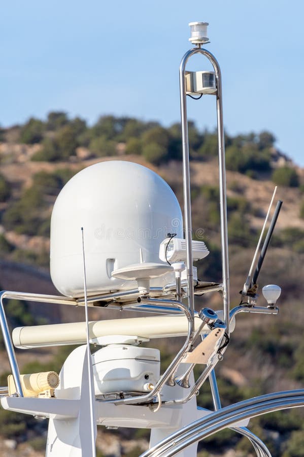 Navigation Lights on a Ship Stock Image - Image of lamp, equipment ...