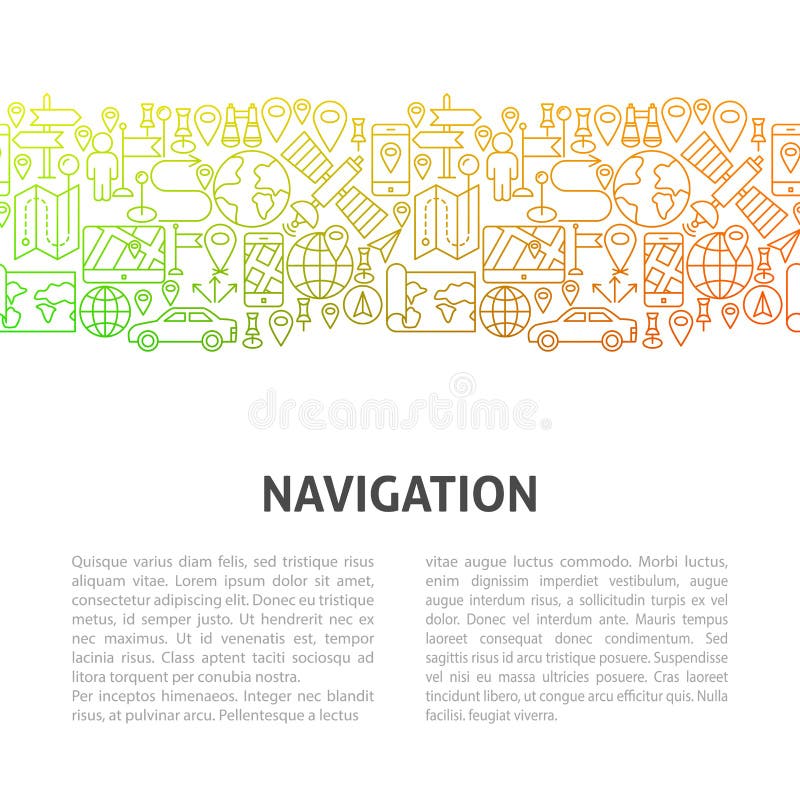 Navigation Line Template stock vector. Illustration of city - 225742052