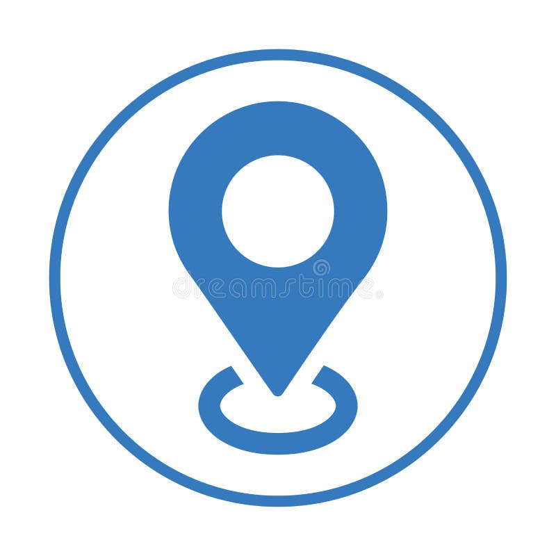 Navigation, Location Icon. Blue Version Vector Stock Vector ...