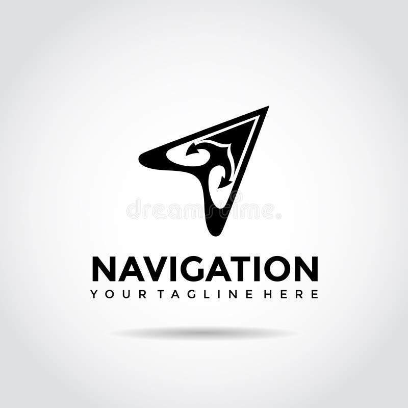 Navigation Logo Template. Anchor and Pointer Concept. Vector ...
