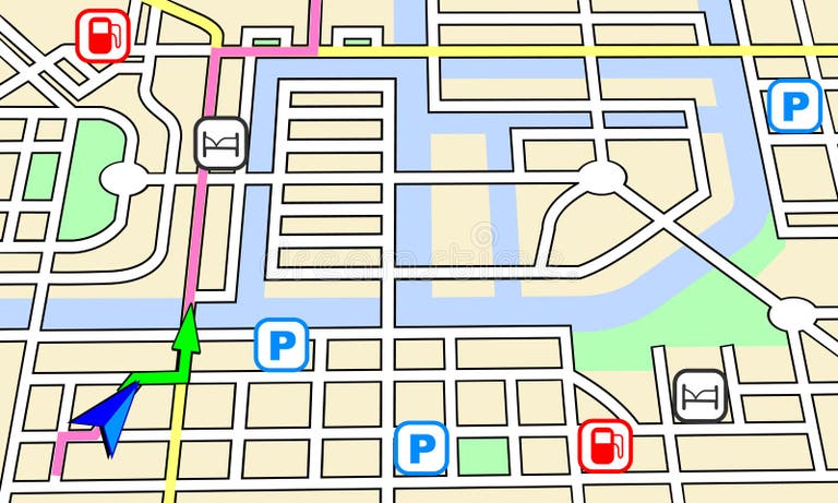 Generic Navigation Map Stock Illustrations – 819 Generic Navigation Map ...