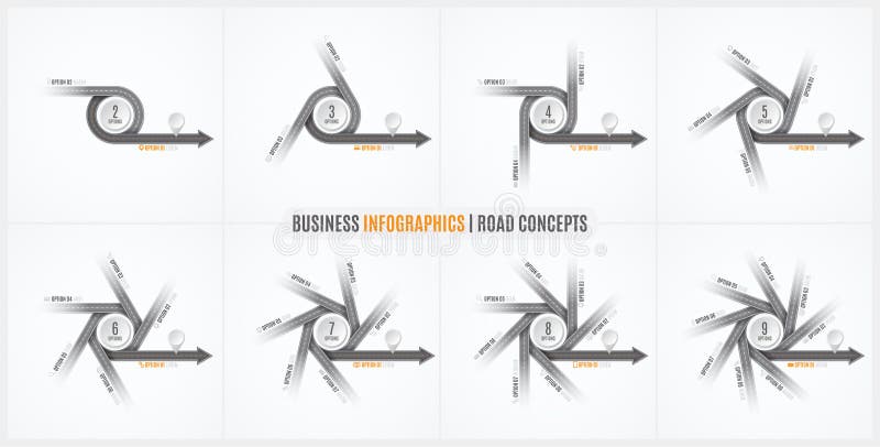 Navigation Map Infographic Concept. Crossroad with the Right Way Stock ...
