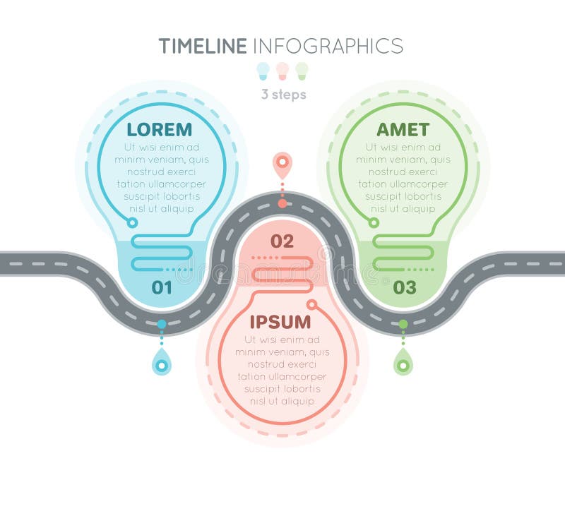 Navigation Map Infographics 5 Steps Timeline Concept. Creative F Stock ...