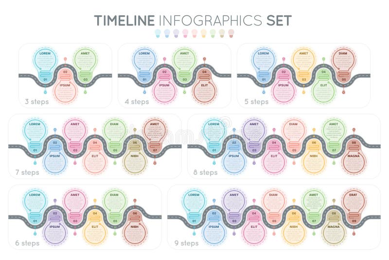 Navigation Map Infographics 5 Steps Timeline Concept. Creative F Stock ...