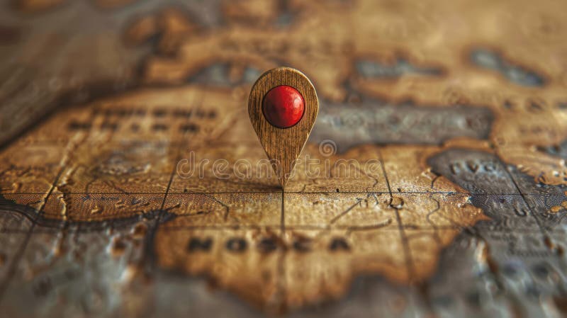 Navigation on the Map. My Location is on the Map Stock Illustration ...