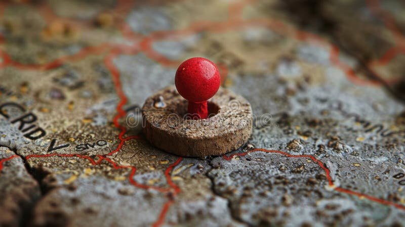 Navigation on the Map. My Location is on the Map Stock Illustration ...