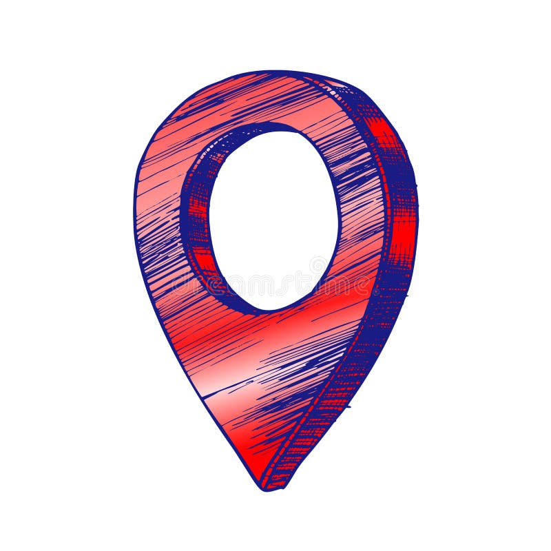 3d Map Pointer Vector. Set Red Navigator Symbol Isolated on White Background with Soft Shadow ...