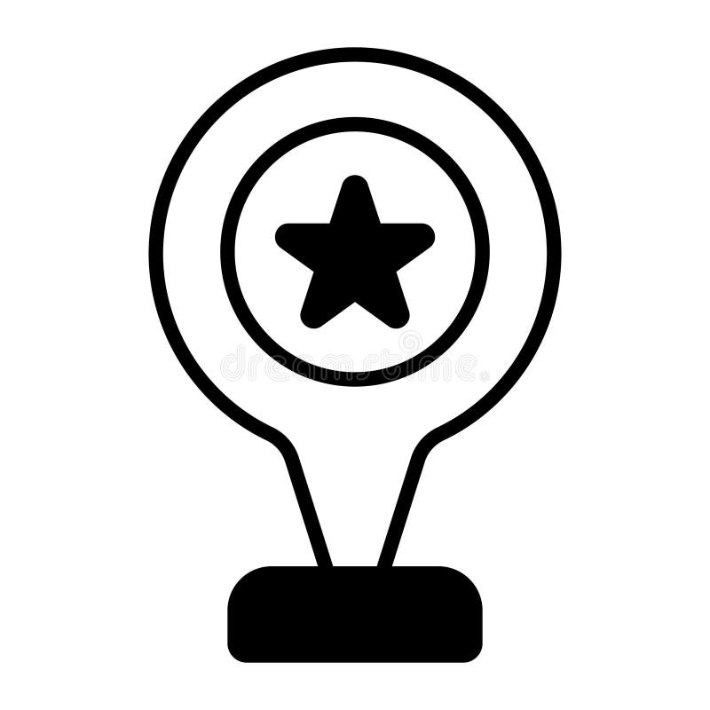 Navigation Map Pointer with Star Location Icon, Easy To Use Stock ...
