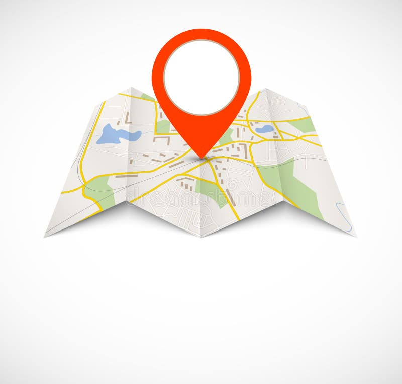 GPS Map flat design stock vector. Illustration of simple - 42580571