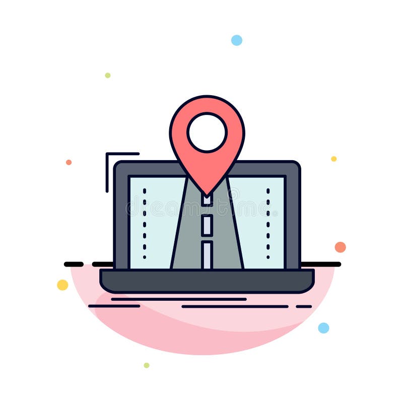 Navigation, Map, System, GPS, Route Flat Color Icon Vector Stock Vector ... Navigation, Map, System, GPS, Route Flat Color Icon Vector Stock Vector ...