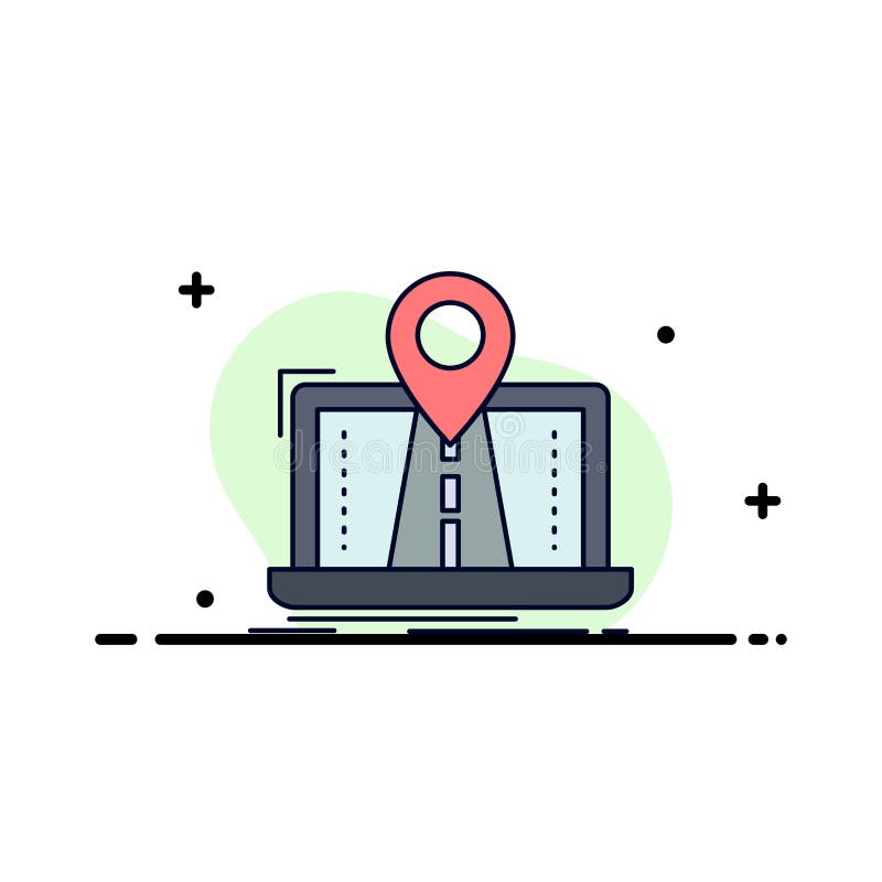 Navigation, Map, System, GPS, Route Flat Color Icon Vector Stock Vector ... Navigation, Map, System, GPS, Route Flat Color Icon Vector Stock Vector ...