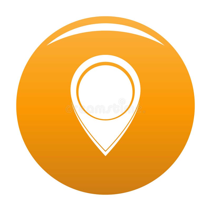 Navigation Mark Icon Vector Orange Stock Vector - Illustration of ...