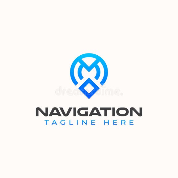 Navigation Monogram Modern Concept Logo Template. Vector Illustration ...