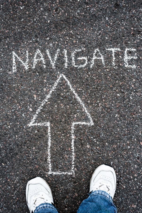 Navigation stock image. Image of street, back, black - 42586787