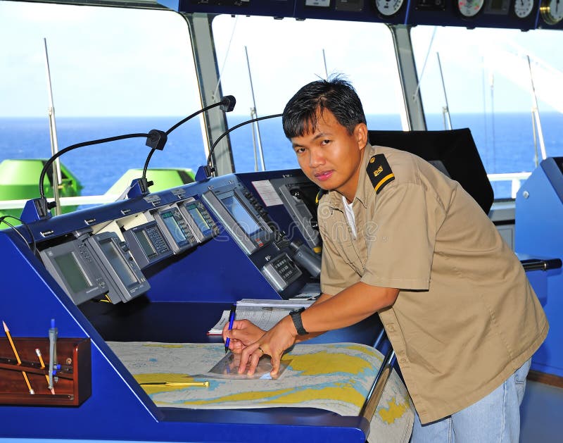 Navigation officer stock photo. Image of ocean, mate, cargo - 4697014