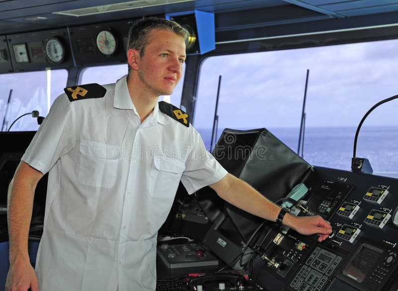Navigation officer stock image. Image of occupation, engine - 4713203