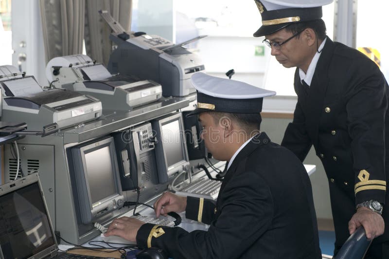 Merchant Ship Officers Bridge Stock Photos - Free & Royalty-Free Stock ...