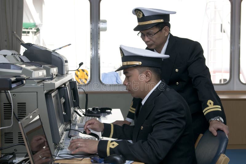Navigation officers stock image. Image of captain, plot - 8954625