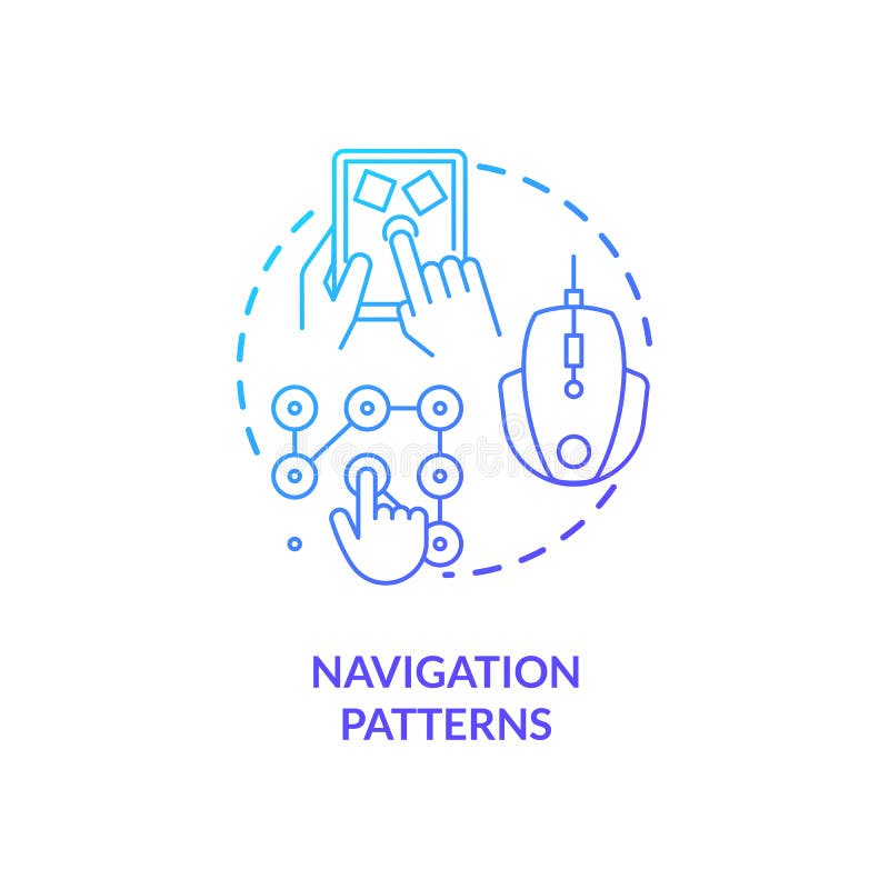 Navigation Patterns Concept Icon Stock Vector - Illustration of linear ...